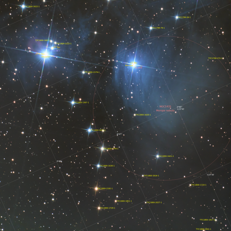M45 - Pleiades closeup (Merope & Alcyone) M45 - Pleiades closeup (Merope & Alcyone)